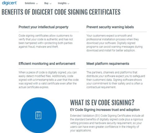DigiCert Code Signing Certificate - banquyenphanmem.com