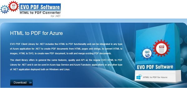EVO HTML to PDF Converter for Azure - banquyenphanmem.com