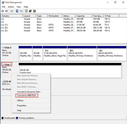 Cách chuyển đổi ổ đĩa từ định dạng GPT sang MBR - banquyenphanmem.com