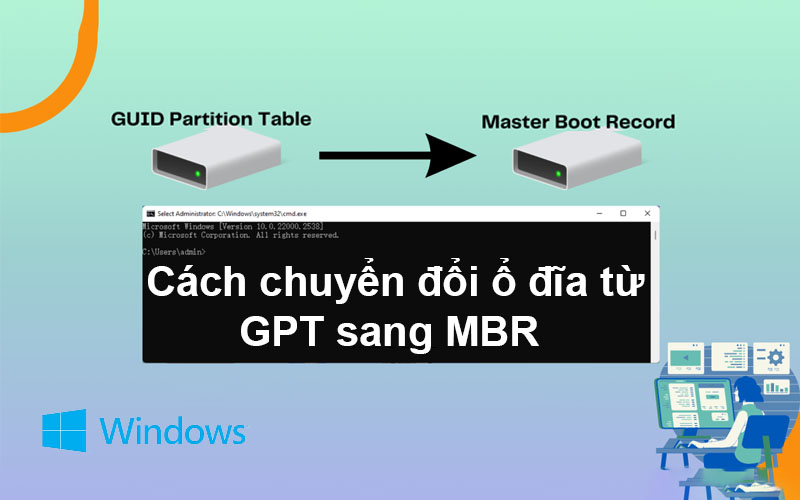 Cách chuyển đổi ổ đĩa từ định dạng GPT sang MBR - https://www ...