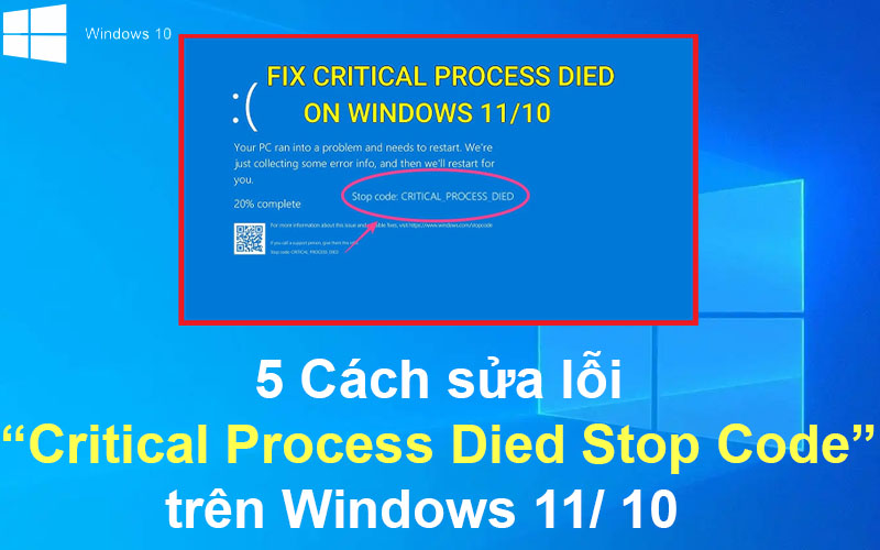 5 Cách sửa lỗi Critical Process Died Stop Code trên Windows 11/10 - banquyenphanmem.com